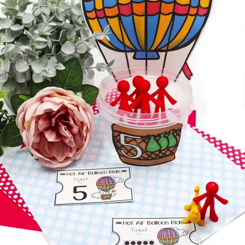 Hot Air Balloon Transportation Counting Activity - Transportation Math ...