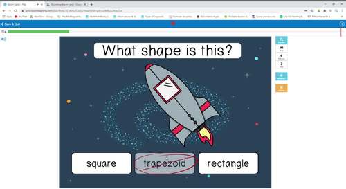 Space Rocket Shape Recognition Boom Cards Distance learning | TPT