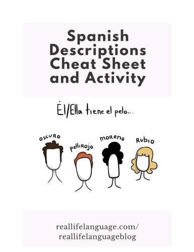 Spanish Lessons and Activities: Describing People by Real Life Language
