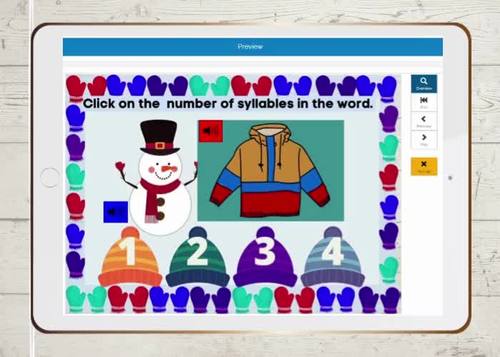 Syllables: Winter (Digital Learning - BOOM CARDS) by Living and Loving ...