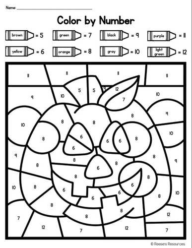 Halloween Color by Code | Color by Number | Numbers 1-20 by Reese's ...