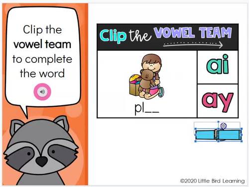 AI and AY - Digital Clip Cards | Distance Learning | Google Slides