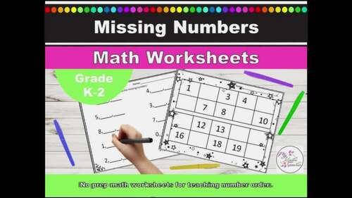 Missing Numbers Number Order Math Worksheets | Number Sequence Printables