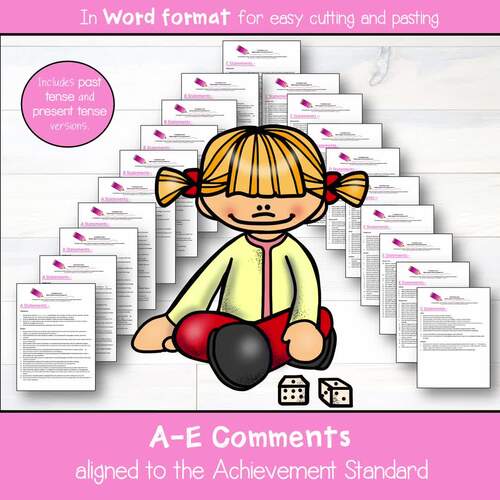 V9 Australian Curriculum Maths Report Comments and Criteria - Prep ...