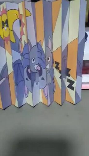 Halloween Crafts Agamograph Art Bat Day & Night Activities Poster 2D ...