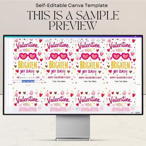 Valentine’s Day Gift Tags, You Are a GEM Editable Template, Candy ...