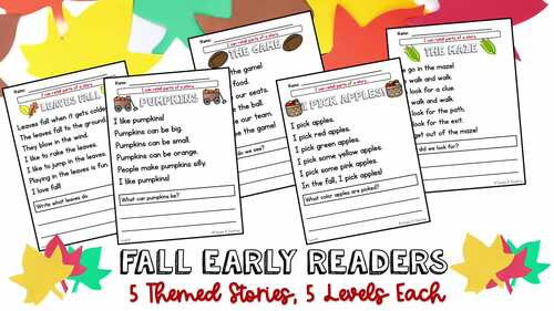 Fall Reading Activities by Simply B Teaching | TPT