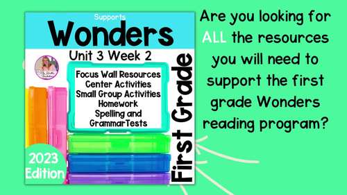 Wonders Reading 1st Grade Unit 3 Week 2 Centers and Small Group ...