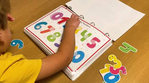 Numbers Busy Book Page, I Know My Numbers Matching Worksheet for Toddlers
