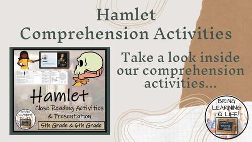 Hamlet Close Reading Passage & Comprehension Activities | 5th–6th Grade