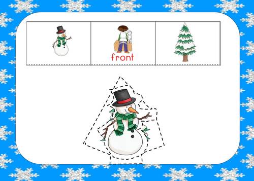 Position Words Activities and Worksheets | Math Centers | Winter | January
