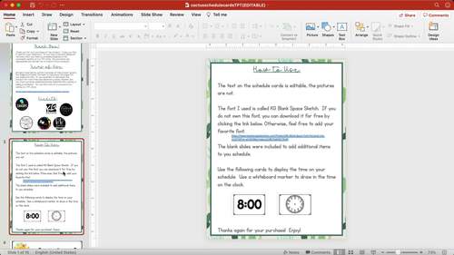 Cactus and Succulent Schedule Cards (Editable) by Shannon Zamora