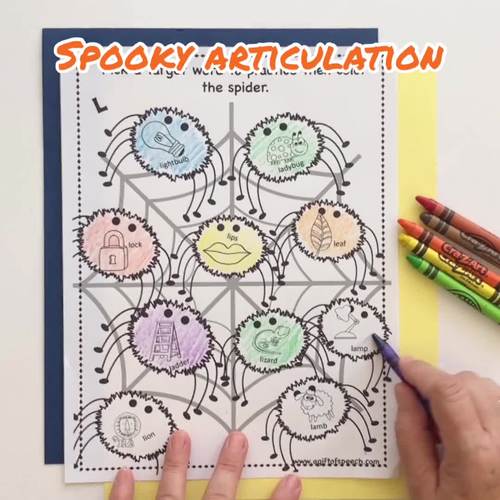 Halloween Articulation NO PREP Later Developing Sounds Printables