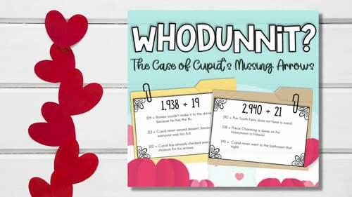 Valentine Mystery Math - Double Digit Division: WHODUNNIT? by The ...