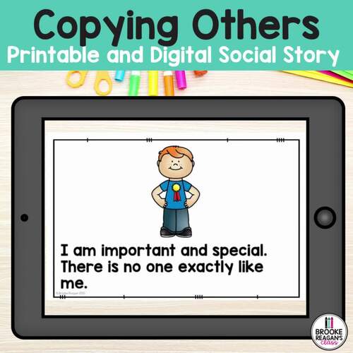Social Story: Copying Others by Brooke Reagan | TPT