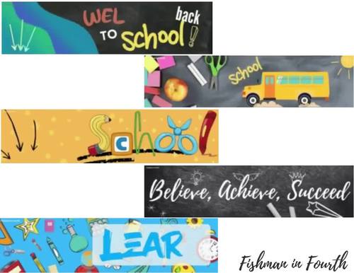 Animated Google Classroom Headers (Back to School) by Fishman in Fourth