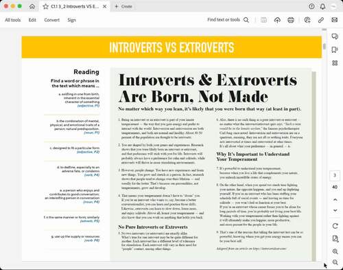 ESL Advanced Lesson: Talk about the Theory Introverts & Extroverts