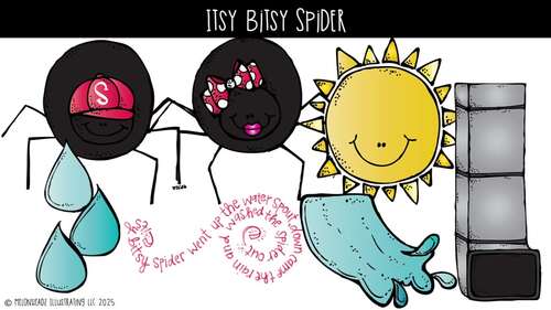 Itsy Bitsy Spider clip art, Nursery Rhyme clip art, Literature clip art ...