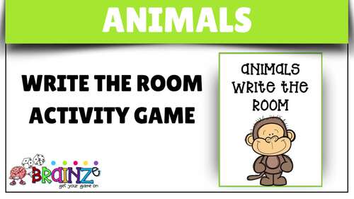 Animals Write the Room Activity | Literacy & Math Centers for Active ...