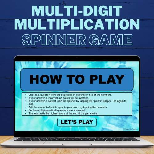 Multi Digit Multiplication Spinner Game PowerPoint Digital Activity ...