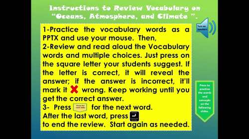 Science Oceans, Atmosphere & Climate Vocabulary Hangman Game | TPT