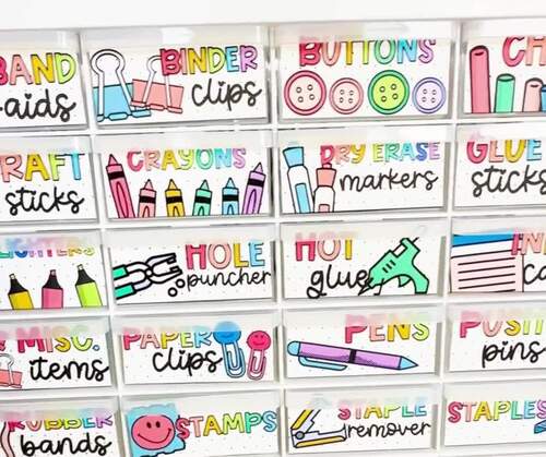 Bright Teacher Toolbox Labels Editable | Classroom Labels ...