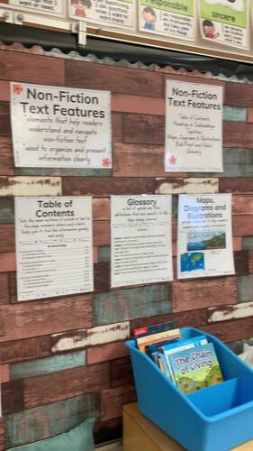 Non-Fiction Text Features & Text Organization Posters by Love2ndGrade