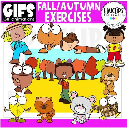 GIFs FALL AUTUMN EXERCISES GIFs Animated Images Educlips By 