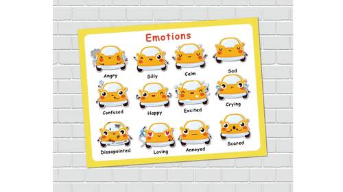 Car Emotions Matching Game, Preschool Feelings Printables by Clever ...