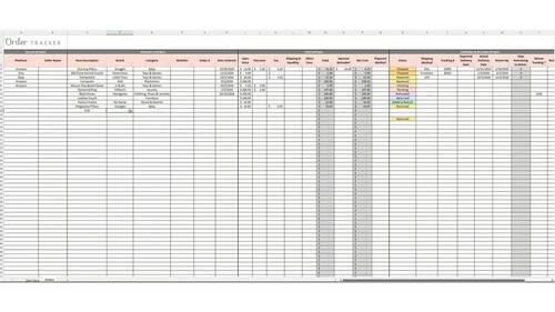 Simple Order Tracker Excel Spreadsheet by Mom Money Map | TPT