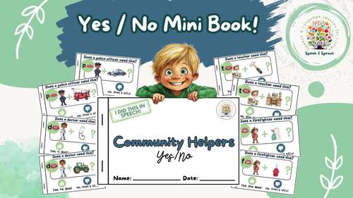 Yes / No Mini Book (Community Helpers : Does a + community helper ...