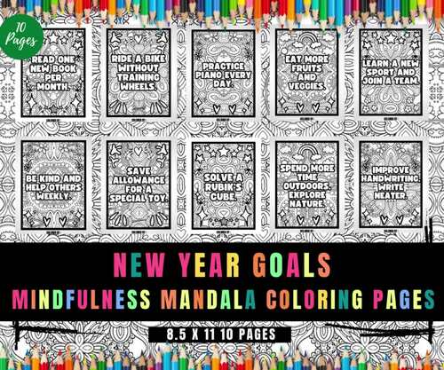 New Years Goals, Bulletin Board, Activities Craft Coloring Sheet 3rd ...