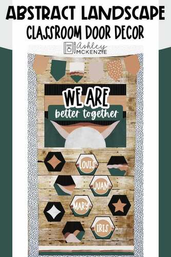 Abstract Landscape Classroom Door Decor Kit by Ashley McKenzie | TPT
