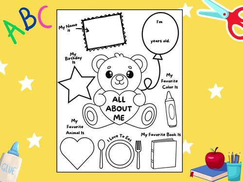 All About Me Back to School Activity Pack | Preschool & Kindergarten ...