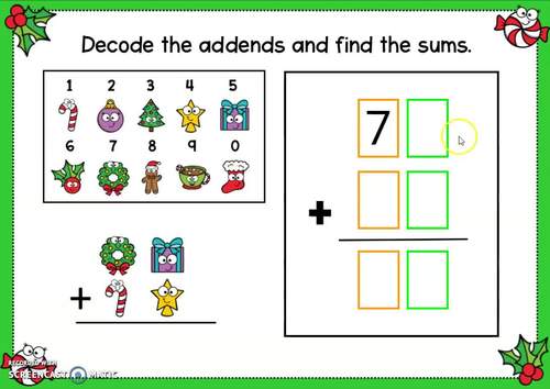 Addition Crack the Code Boom Cards™ Distance Learning Christmas | TPT