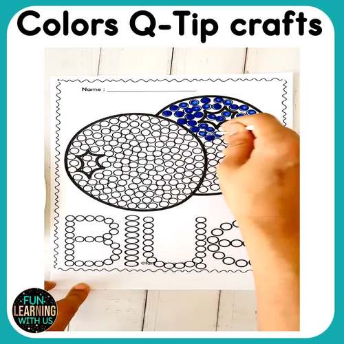Colors Q-Tip Painting | Color Learning Activity by Fun Learning With Us