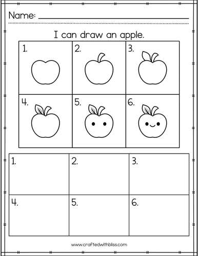 FREE Directed Drawing Letter Aa Alphabet Worksheet Phonics Printable