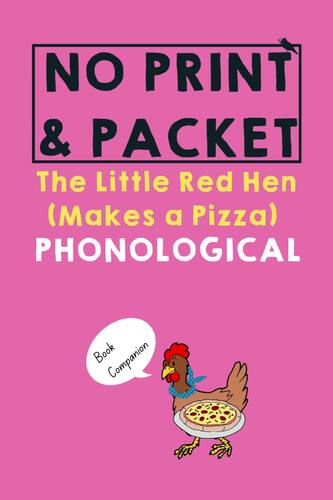 The Little Red Hen Makes a Pizza Phonological Boom Cards & Printable ...