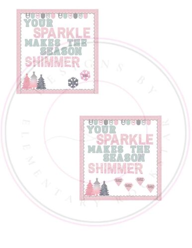 Modern Winter Bulletin Board Kit - Your Sparkle Makes the Season Shimmer