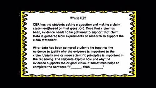 8 CER Image Writing Prompts SET 2 Bell Ringers Graphic Organizers-Science