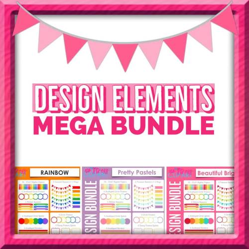 Design Elements Mega Bundle (Digital Use Ok!) by FlapJack Educational ...
