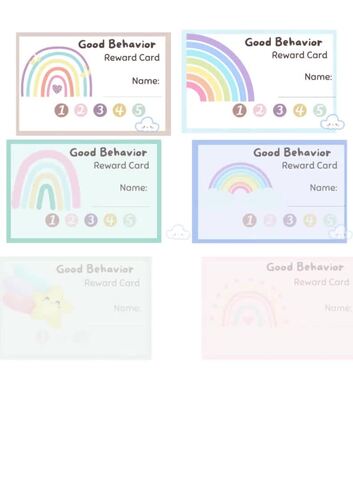 Pastel Good Behavior Reward Card Bundle by The Mindful Educator Space