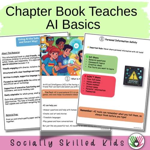 Intro To AI for Kids, Lessons, Activities & Visuals, Digital Literacy & SEL
