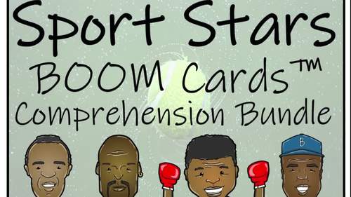 Sport Stars 2 BOOM Cards™ Comprehension Activity Bundle 3rd Grade & 4th ...
