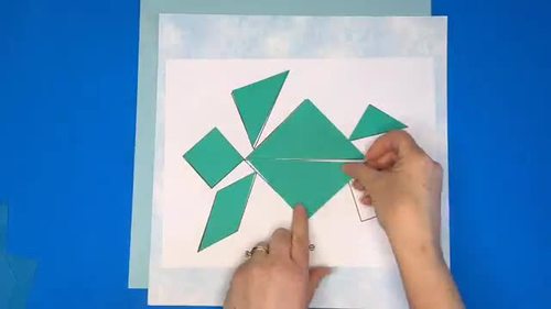 Ocean Tangram 2D Shape Math Center | Printable Puzzles | TpT