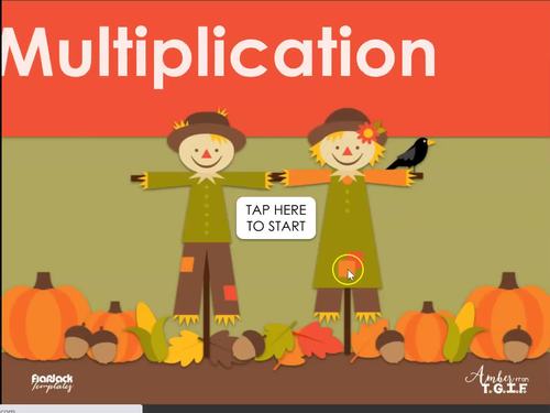 Multiplication Fact Fluency x7 Facts Digital Game Fall Theme by Amber ...