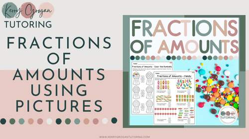 Beginner Fractions Worksheets by Kerry Grogan Tutoring | TPT