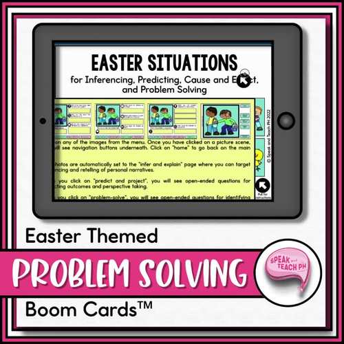 Easter Social Skills and Problem Solving Speech Therapy Boom Cards™