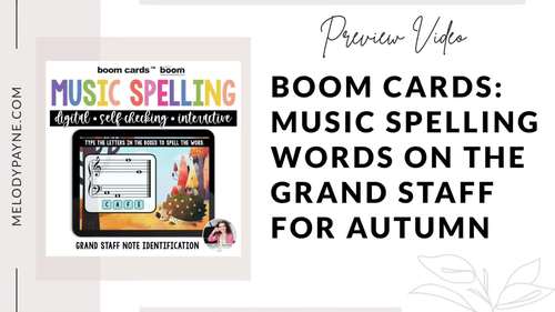Treble & Bass Clef Fall BOOM™ Cards for Piano - Grand Staff Music ...