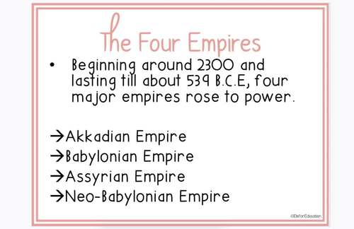 Ancient Mesopotamia The 4 Empires Lesson Bundle Distance Learning